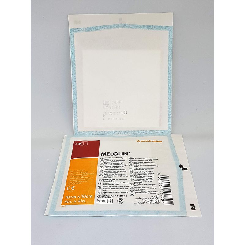 MELOLIN Dressings - 50 Pack, 10cm x 10cm - Sterile, Low Adherent ...