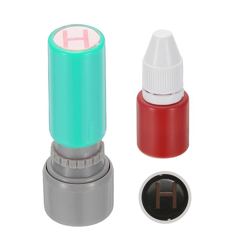 PATIKIL Letter Stamps Self Inking, Character Alphabet H Teacher Initial ...