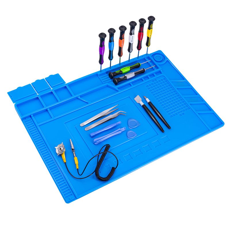 KOTTO Anti-Static ESD Safe Magnetic Soldering Mat, Silicone Repair Mat ...
