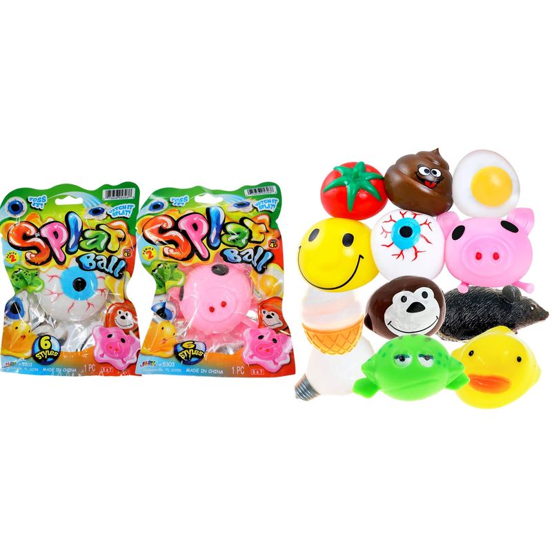 JA-RU Squishy Splat Ball (2 Toys Assorted) Squishy Dumplings Easter Baskets Stuffers for Kids ...