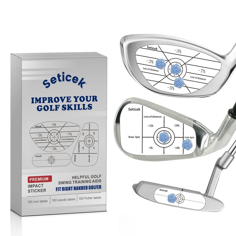 Seticek Golf Impact Tape Set 300Pcs, Self-Teaching Sweet Spot and ...