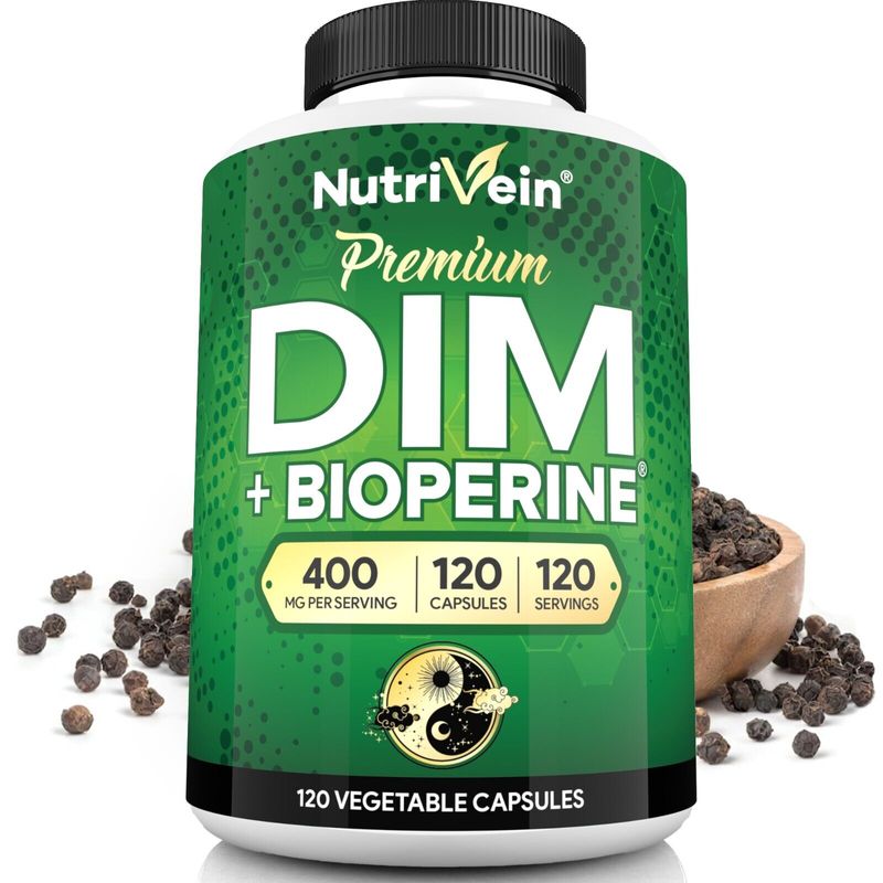 Nutrivein DIM Supplement 400mg - Menopause, PCOS, Estrogen Metabolism ...