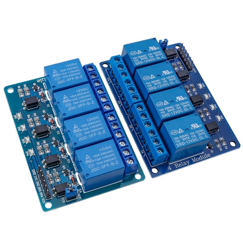 Bestgle 2 Packs 4 Channel DC 12V Relay Module with Optocoupler for Arduino UNO R3 MEGA R3 ...