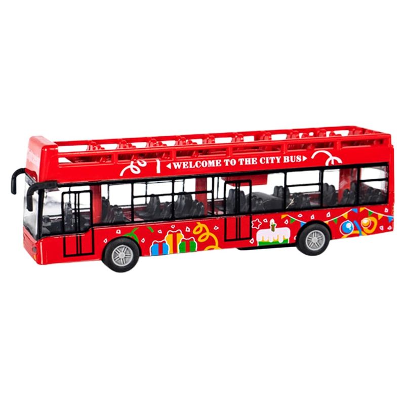 NyaSaa Double Decker Bus Toy, Bus Toy, Open Top Bus, Sightseeing Tour ...