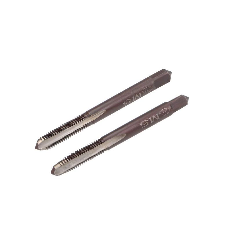 sourcing map Metric Hand Tap M5 Thread 0.8 Pitch 3 Straight Flutes H2 ...