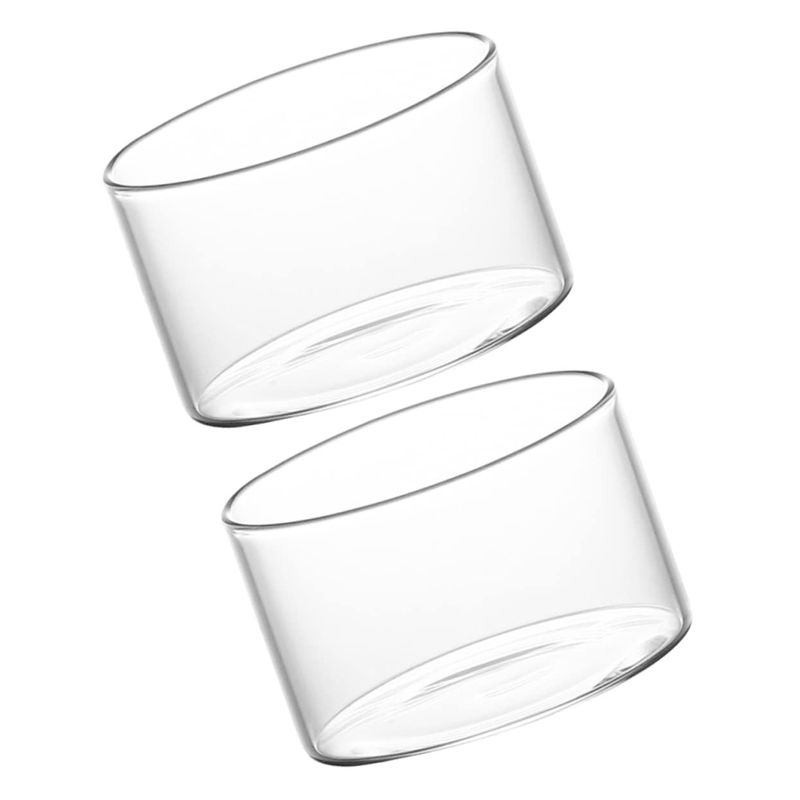 Healifty 2pcs Pudding Mold Cups Dessert Bowls with Lids Candy ...