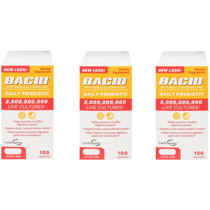 Bacid Capsules 100ct (3 Pack) - Online Marketplace - EveryMarket