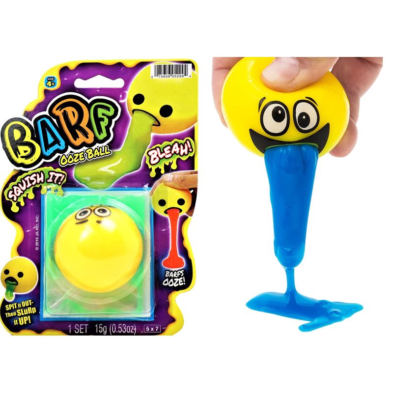 JA-RU Squishy Barf Balls (1 Ball Assorted) Smiley Face Vomit Slime ...