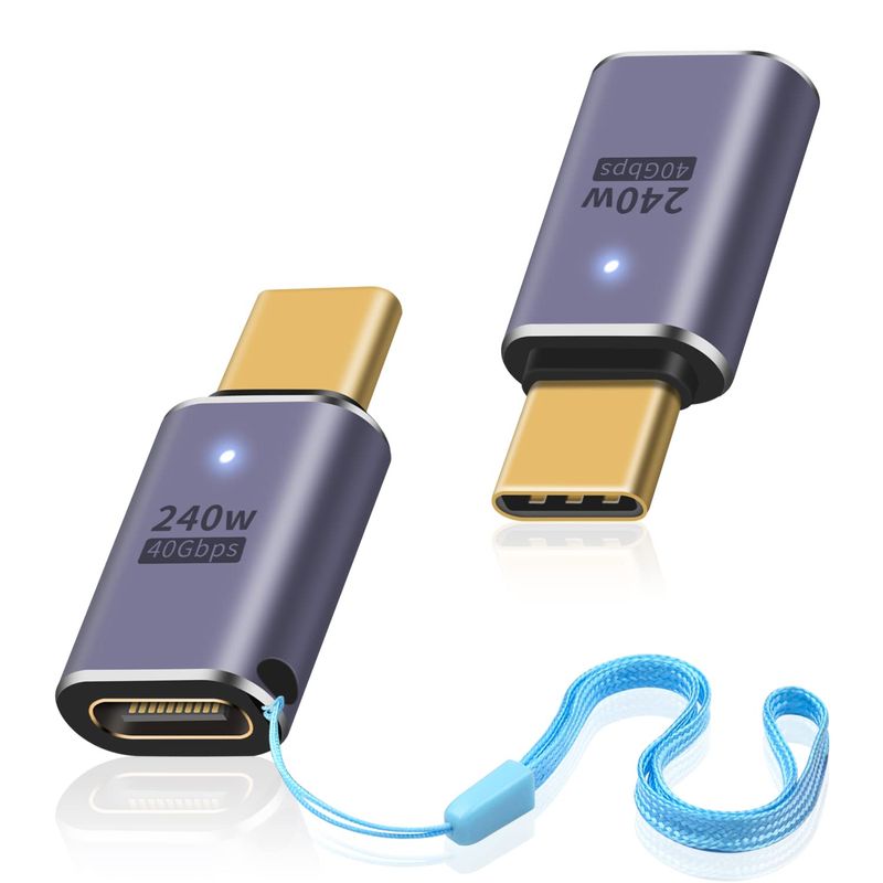 Duttek USB-C Extension Adapter, 240W USB Type-C Male to USB C Female ...