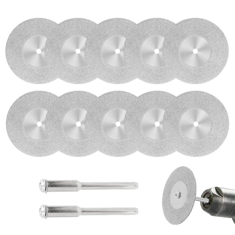 Dremel Cutting Discs Metal 10pcs 40mm With 2 Mandrels, Diamond Cutting ...