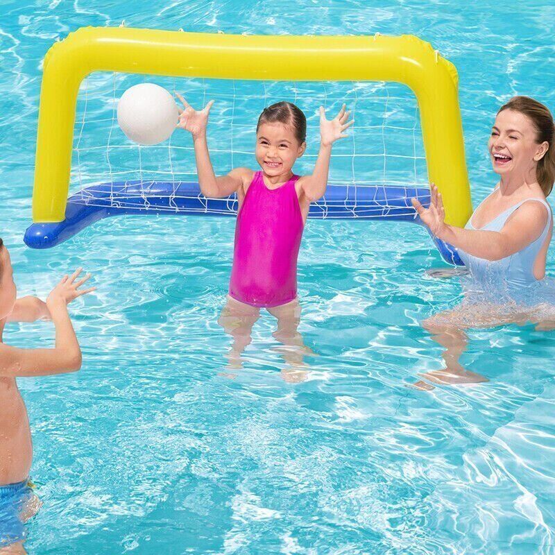 Floating Water Polo Inflatable Goal and Ball H2O GO! Sports Float pool ...