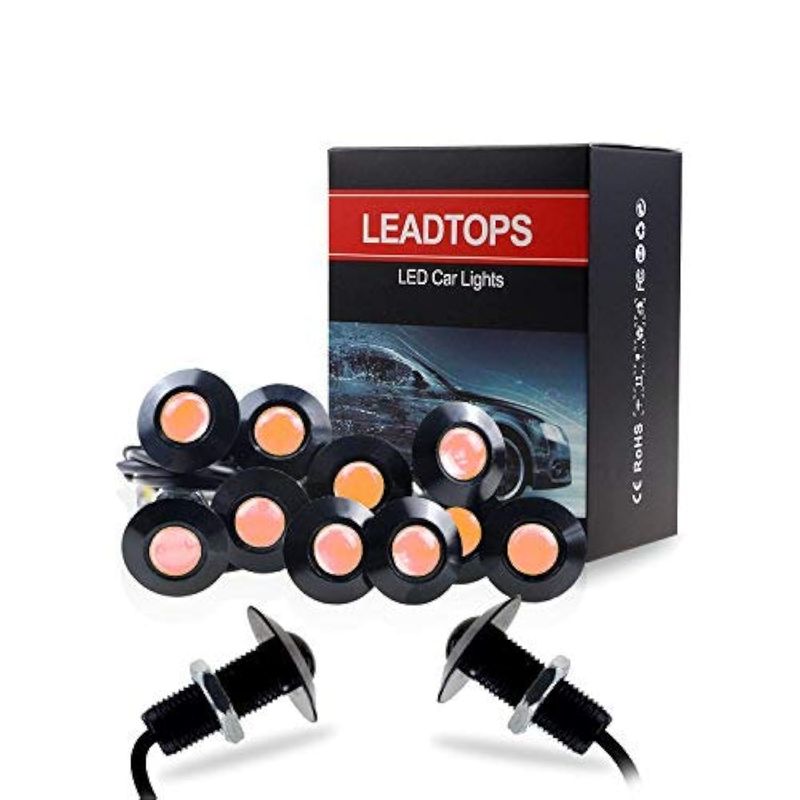 LEADTOPS Eagle Eye LED Lights, 10-pack DIY 12V Ultra thin 23mm Eagle ...