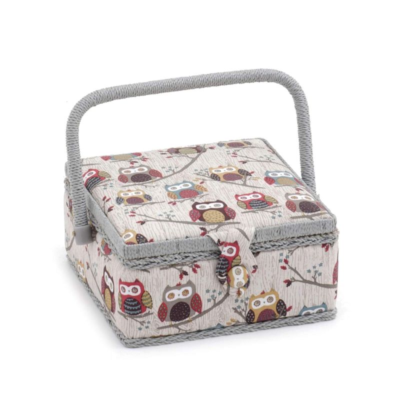 Hobby Gift Small Sewing Storage Box, Hoot, 20 x 20 x 11cm - EveryMarket