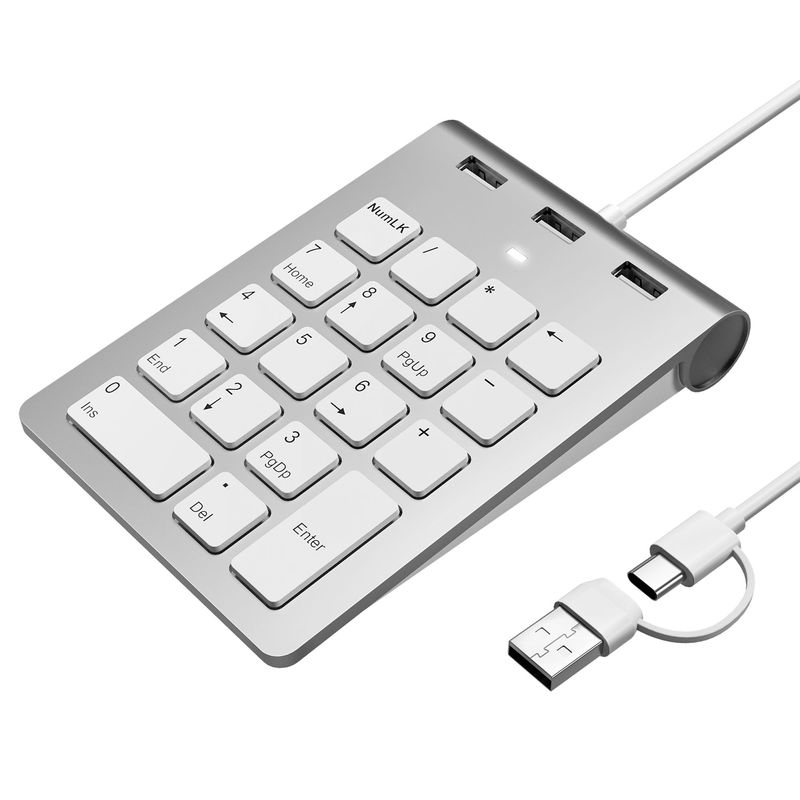 Numeric Keypad Wired Thin 18 Keys Mac, Numeric Keyboard, Numeric Keypad ...