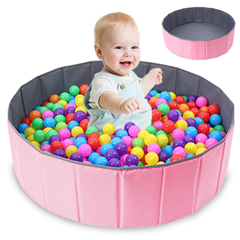 Mineup Baby Ball Pit, 80cm Foldable Baby Ball Pit, Kids Play Ball Pool ...