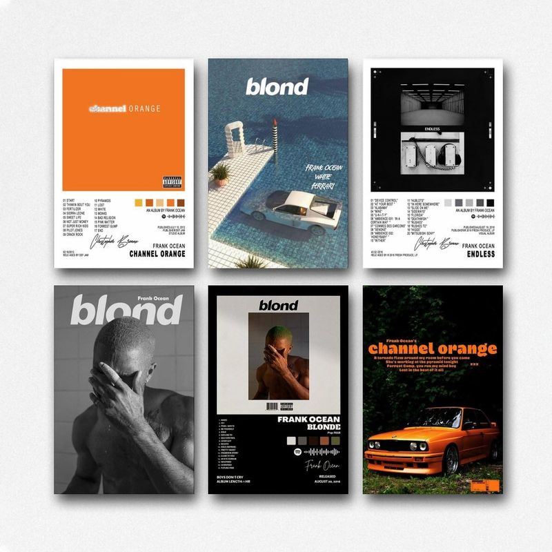A Set Of 6 Frank Ocean Rapper Retro Frank Ocean White Ferrari Blond ...