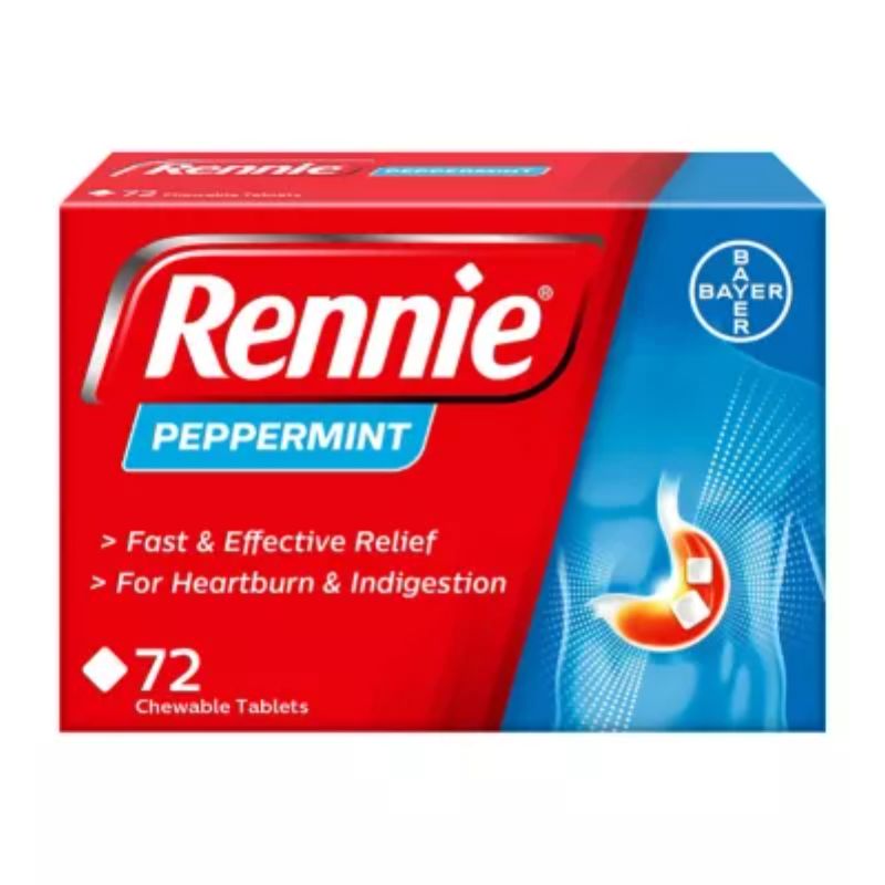 Rennie Peppermint 72 Chewable Tablets - Online Marketplace - EveryMarket