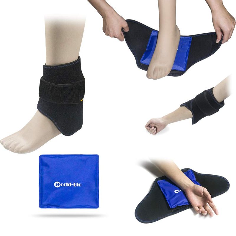 Foot Ice Pack for Injuries & Heel Cold Pack Wrap Reusable Hot Cold ...