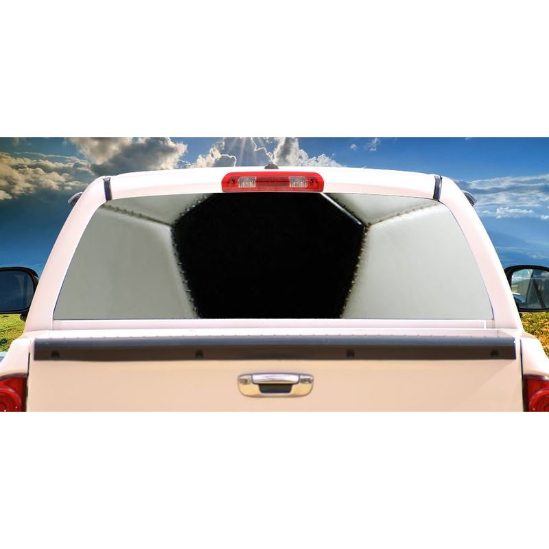 SignMission Soccer Rear Window Graphic Truck View Thru Vinyl Decal Back ...
