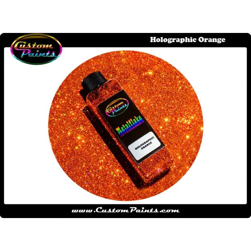 ORANGE HOLOGRAPHIC Metal Flake Medium 2oz - Custom HOK Hot Rod Chopper ...