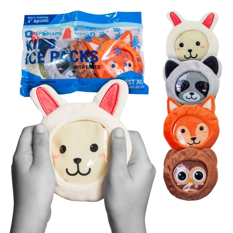 ICEWRAPS Small Ice Packs for Kids Boo Boos | Kids Reusable Ice Packs ...