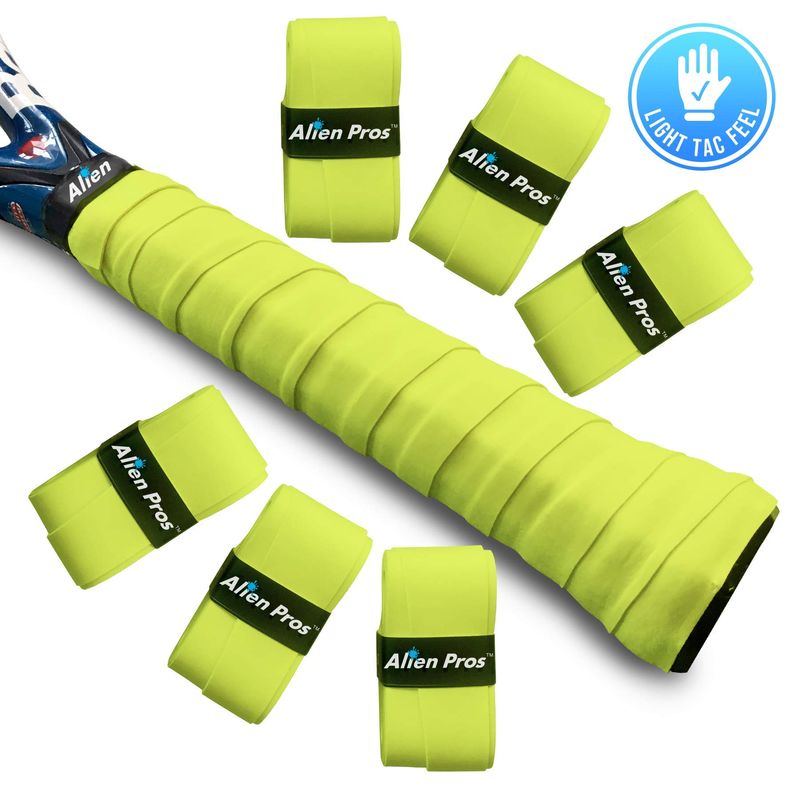 ALIEN PROS Tennis Racket Grip Tape (6 Grips) – Precut and Light Tac ...