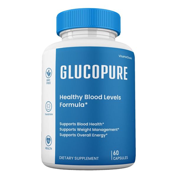 GlucoPure Capsules Blood Support, Gluco Pure Glyco Pills Supplement (1 ...