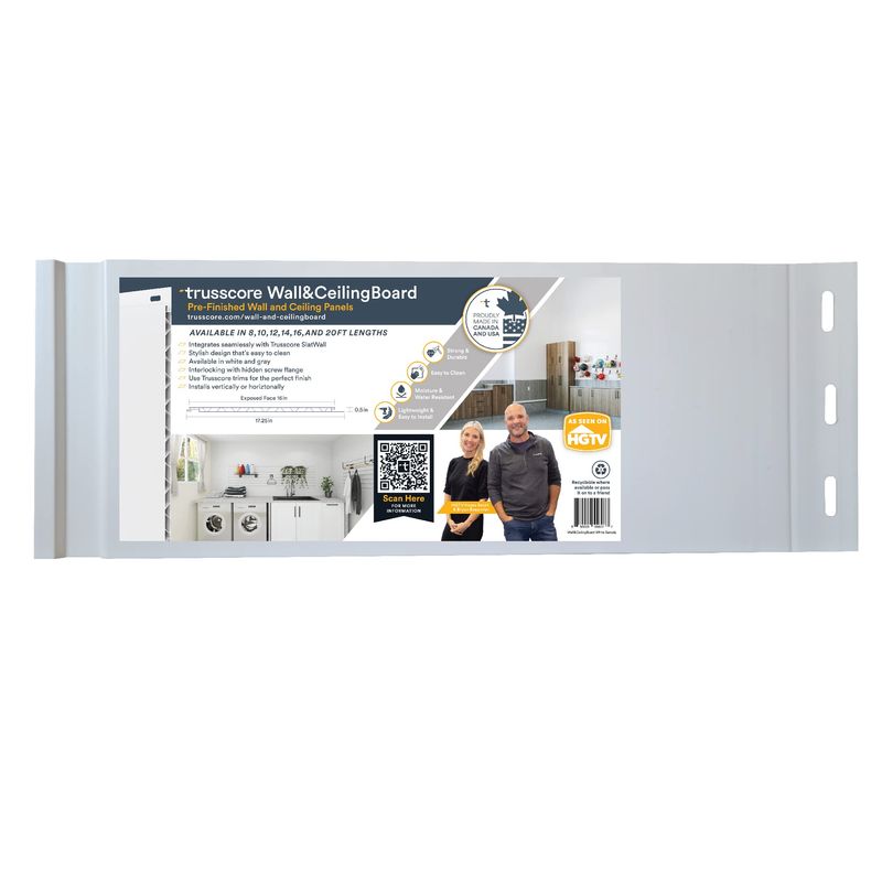 Trusscore Wall&CeilingBoard, 16" Wide Panel - Sample (White) - Online ...