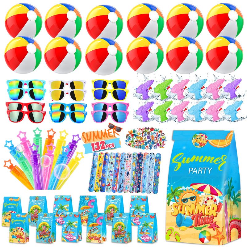 Pool Party Favors Beach Party Favors - 132PCS Summer Beach Pool Toys ...