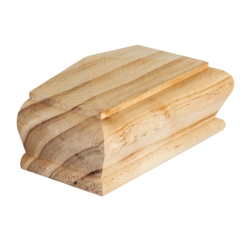 Cambridge Clear Pine Pyramid Newel CAPS 90mm, Half Stair Newel Post Cap ...