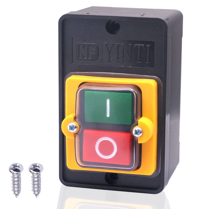 Taiss/Push Button Switch waterproof machine switch 220v, Dust ON/OFF Button AC 220/380V 10A ...