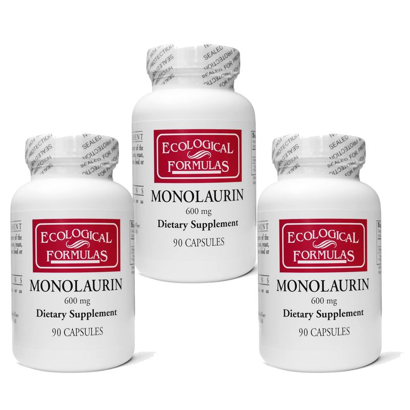 Ecological Formulas 600 mg Monolaurin - Three Individually Sealed ...