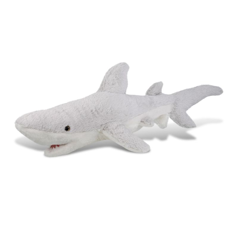 DolliBu Plush Shark Stuffed Animal - Soft Huggable Marine Grey Shark ...