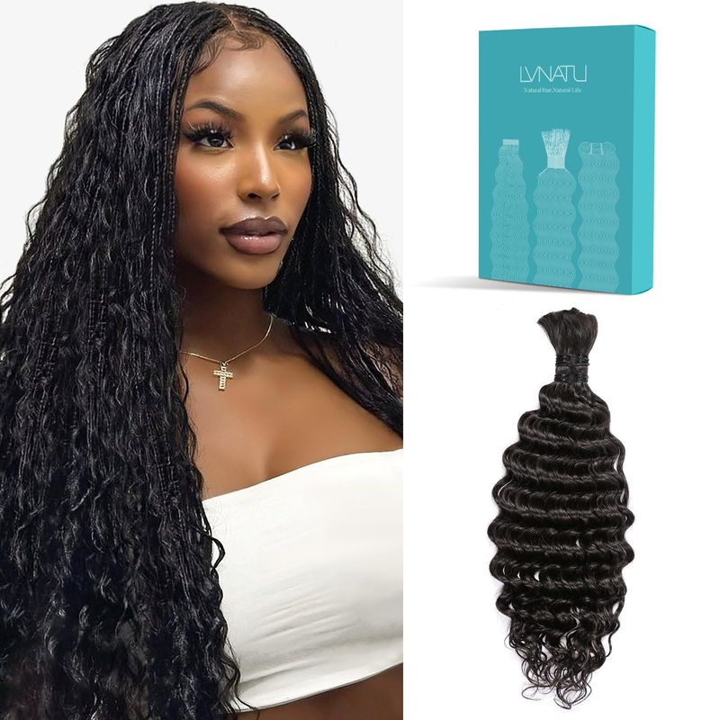 Lvnatu Boho Braids Human Hair for Bohemian Knotless Braids Braiding ...