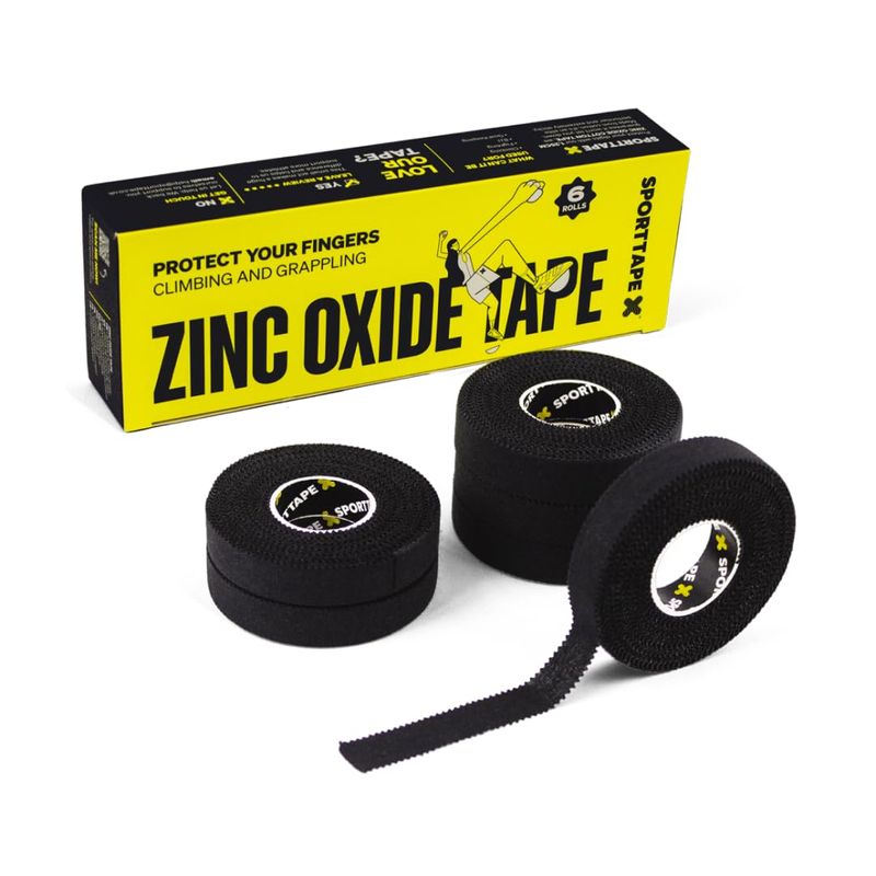 6 Rolls (3 x Packs of 2) - SPORTTAPE Finger Tape - Black - 1.25cm x 10m ...