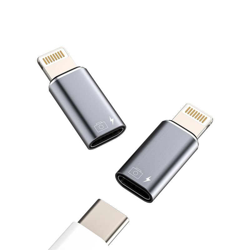 Apple Lightning OTG Adapter (2 Pack) Type C Female to Lightning Male ...