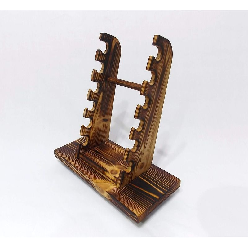 Inkwellinserts Wooden Pen Display Stand, Pen Holder Holds 6 Pens Desk ...