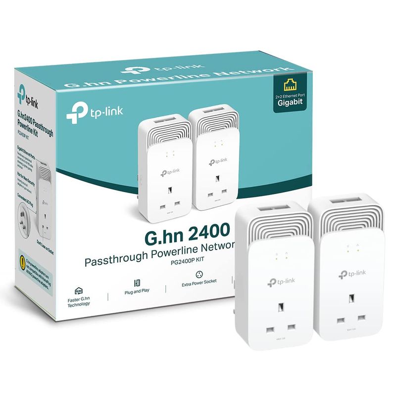 TP-Link Wired Passthrough Powerline Adapter Starter Kit, Advanced ...