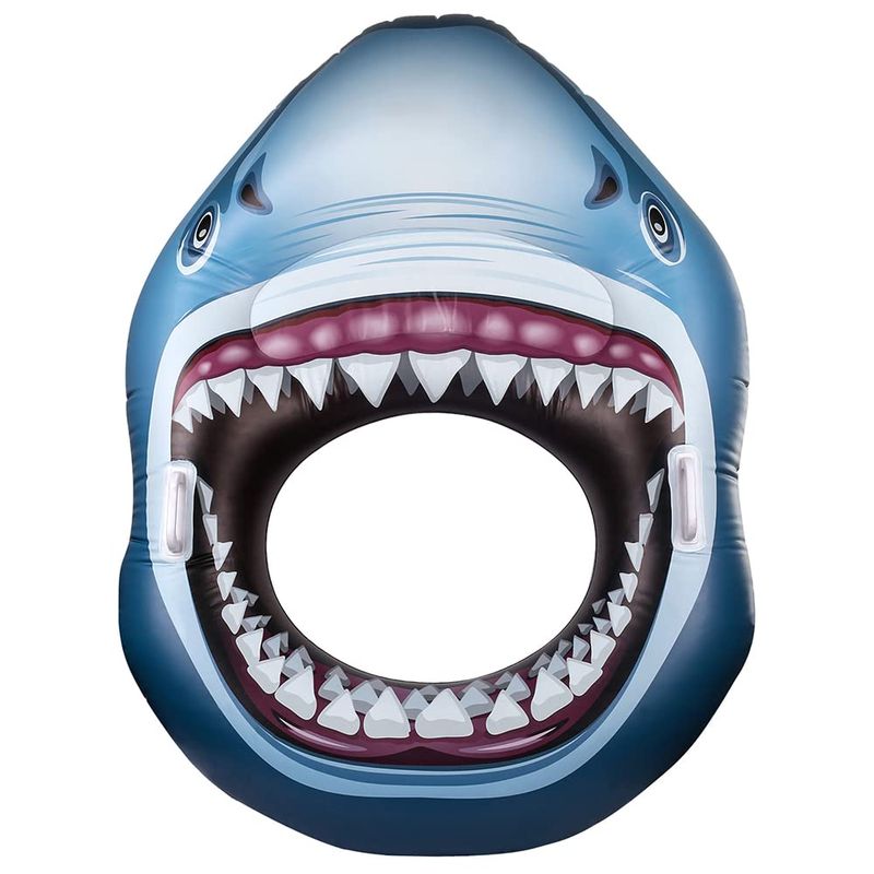 Pool Float, Inflatable Shark Pool Float Summer Swimming Pool Raft Party ...
