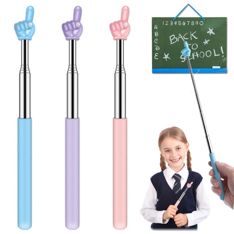 Retractable Teacher Pointer for Classroom Kids Reading, Extendable ...