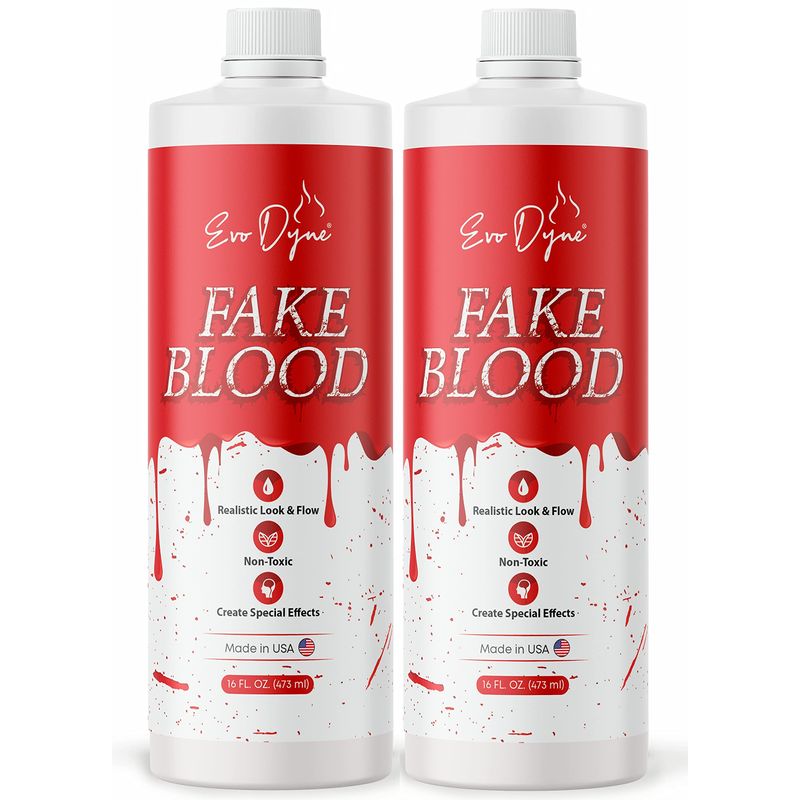 2-Pack Evo Dyne Fake Blood (16 FL OZ), Made in USA | Halloween Vampire ...