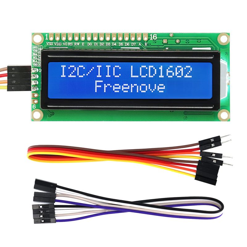 FREENOVE I2C IIC LCD 1602 Module, New Type TWI Serial 16x2 Display ...