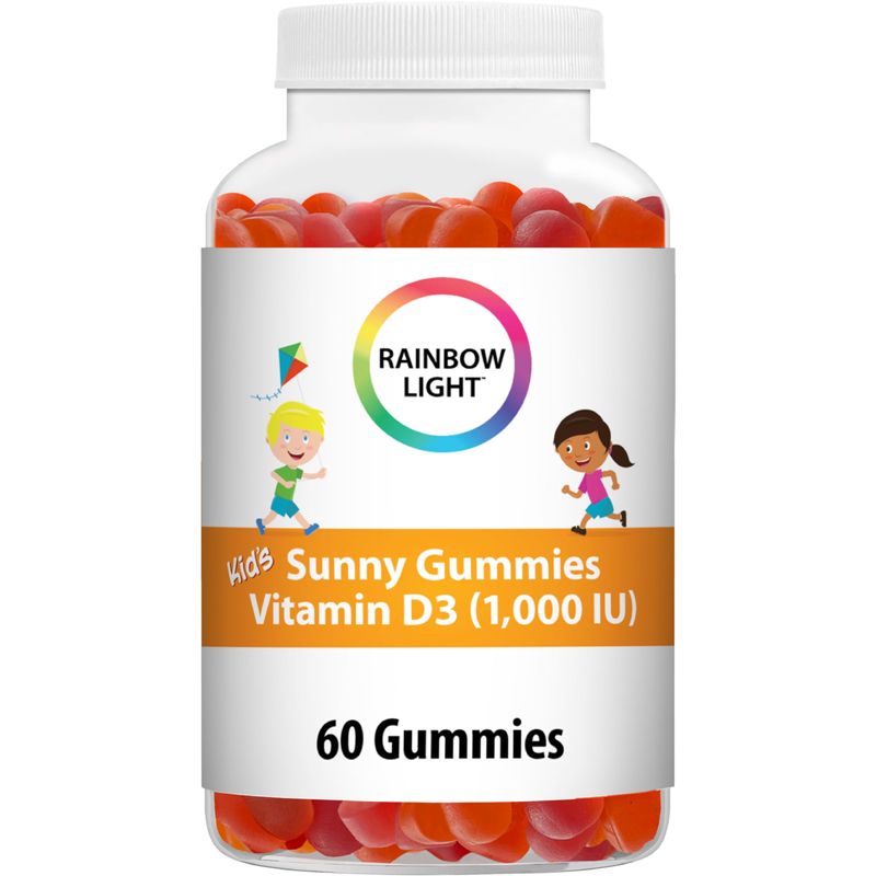 Rainbow Light Kid's Sunny Gummies Vitamin D3 1000 IU Gummy Supplement ...