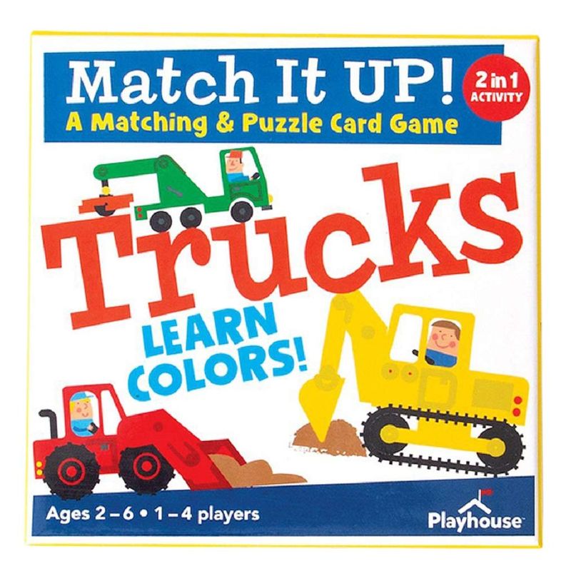 Playhouse Match it UP! Trucks Preschool Color Matching & Puzzle Card ...