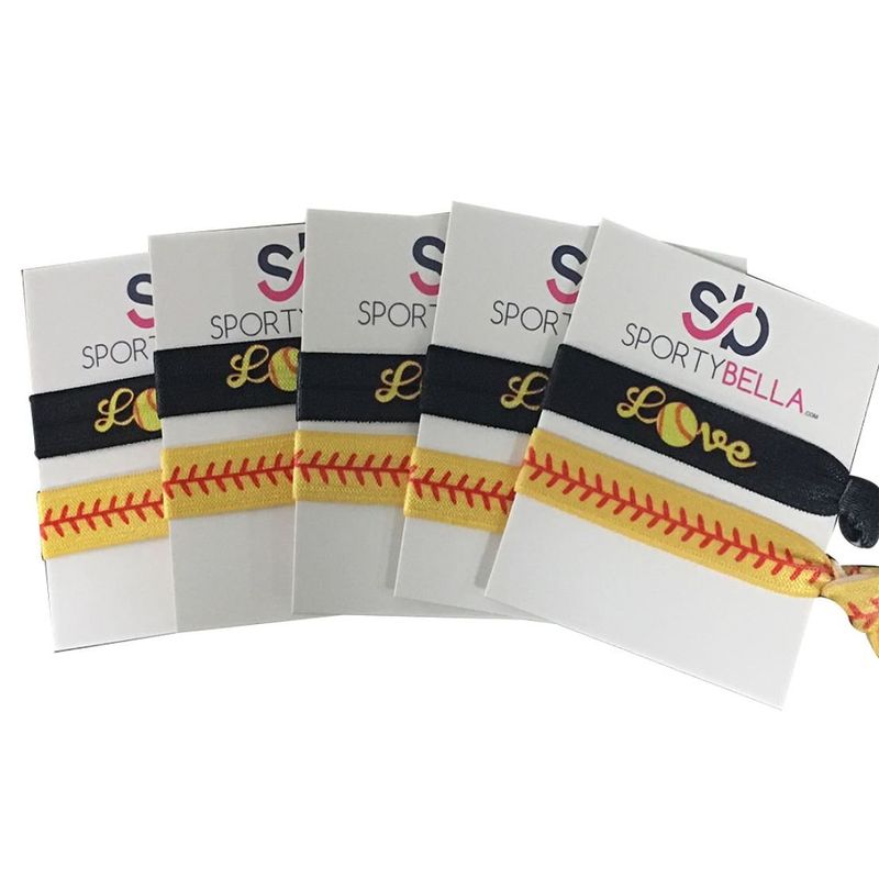 Infinity Collection Softball Hair Accessories, Set of 5 Girls Softball ...