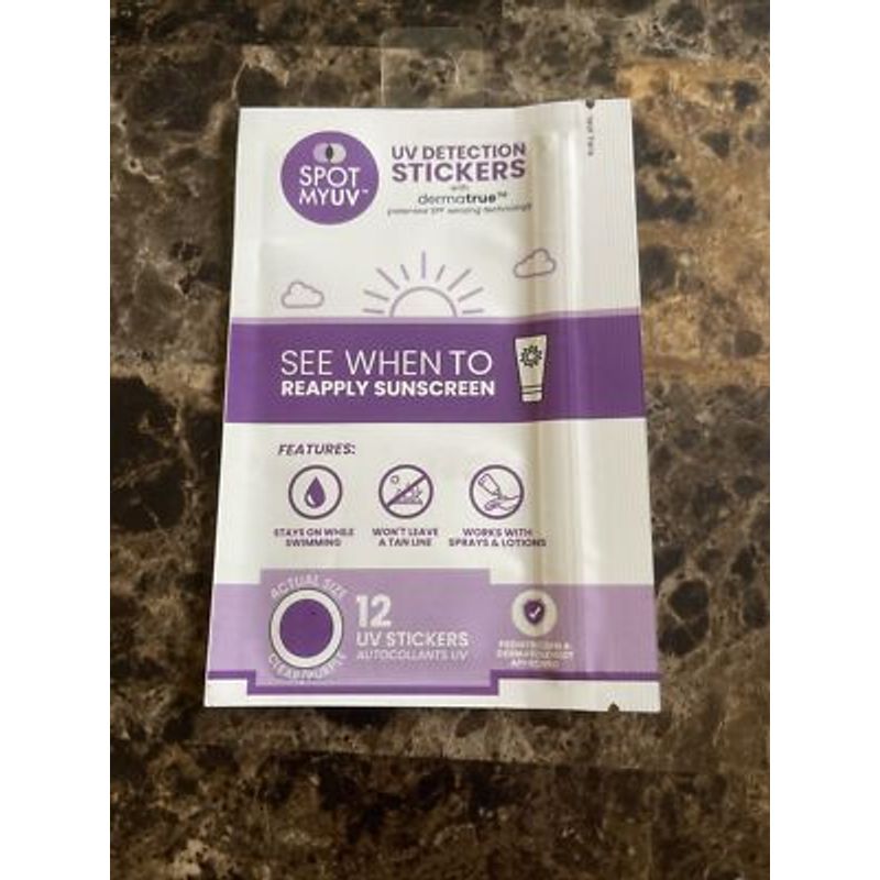 SPOTMYUV UV Detection Stickers 12 Count Clear/Purple New Free Shipping ...