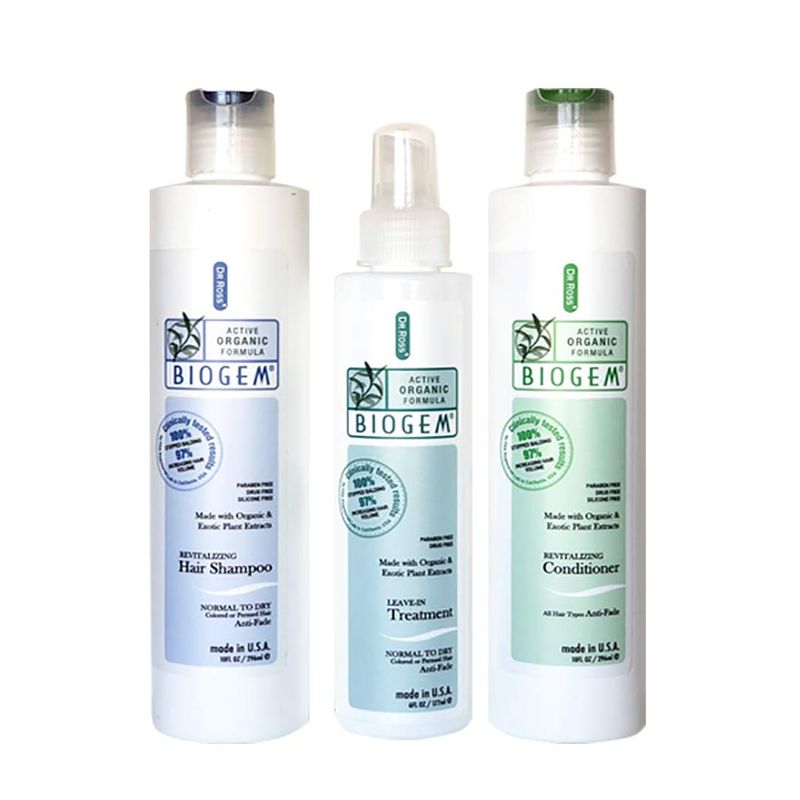 Dr ROSS' BIOGEM Clinically Proven Hair Loss Hair Care Set: Shampoo ...