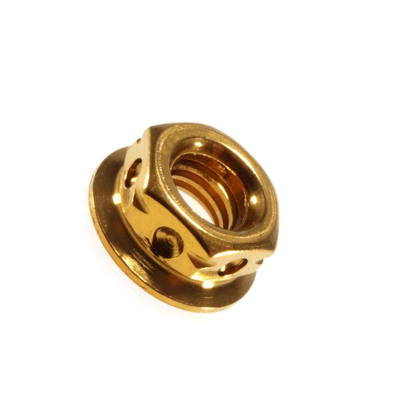Hex Nut Step Side Hole Nut M6 P1.0 SUS304 Stainless Steel Flange Gold ...