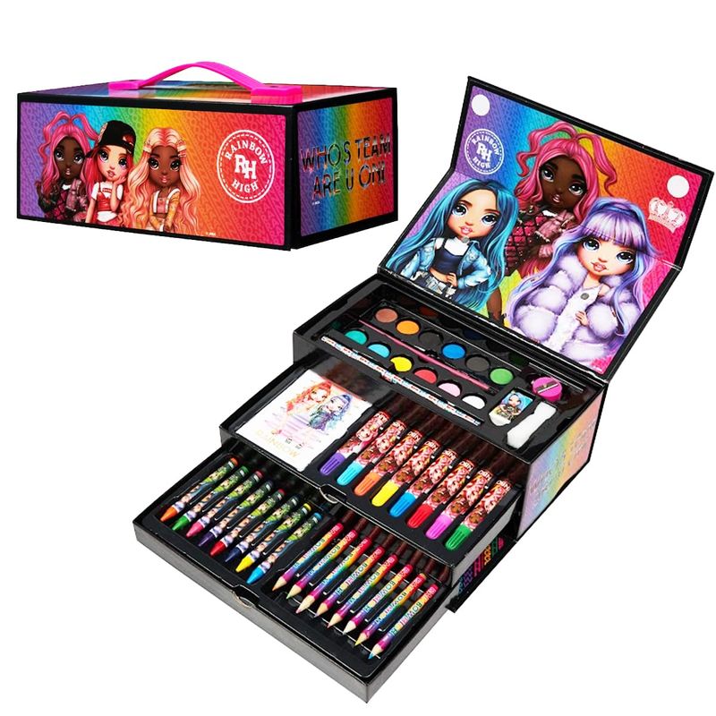Rainbow High Art Set Kids 40 Plus Pieces Kids Colouring Sets Paints ...