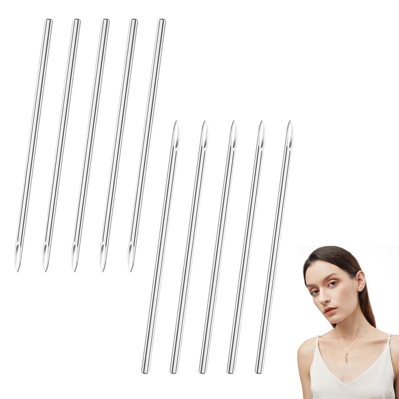 10 Piece Piercing Needles Kit, Piercing Needle,Ear Piercing Needle,Ear ...